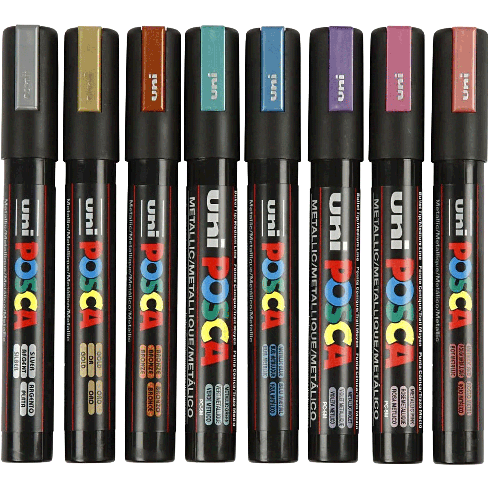 Posca 5M Metallic Color Pack of 8 - TorontoCollective